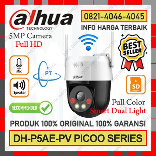 Jual IPCAM Wi-Fi PT Dahua 5MP ColorVu DH-P5AE-PV PICOO SERIES Audio + Auto Tracking Garansi ...