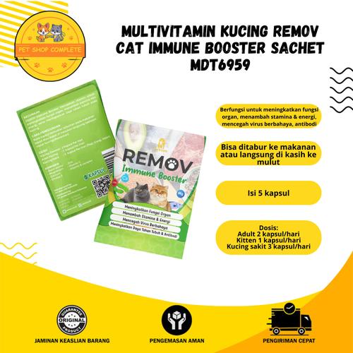 Jual MULTIVITAMIN KUCING REMOV CAT IMMUNE BOOSTER SACHET MDT6959 - Kota ...