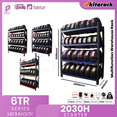 Jual 6TR2030H RACK GUDANG BESI TINGGI 3METER LEBAR 2 METER RACK BAN ...