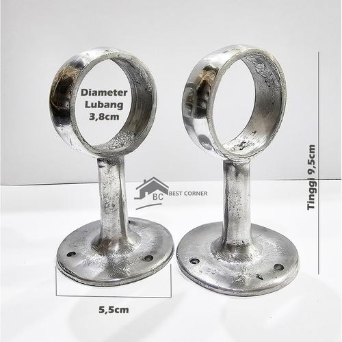 Jual Bracket Tembus Pipa Bulat 1 1/2 INCH / Pipe Support / Gantungan ...