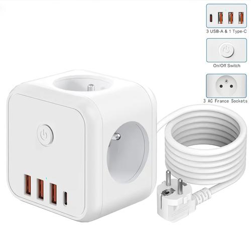 Jual Multitap Power Strip Europe Wall Socket Extender swich 3 AC ...