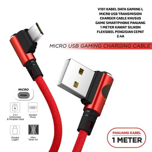 Promo V101 KABEL DATA GAMING L MICRO USB CABLE DATA TRANSMISSION ...