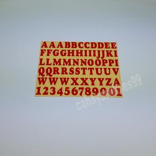Jual Sticker Alphabet Huruf Angka Nomor Merah Stiker Label Mesin Font ...