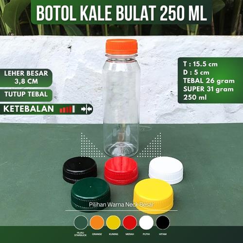 Jual Isi 100 pcs Botol Kale 250 ml Tebal / Botol Plastik 250 ml Tebal ...