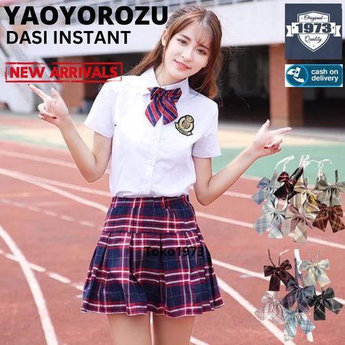 Promo YAOYOROZU TIE DASI INSTANT DASI SEIFUKU JK uniform school dasi cosplayJapanese Korean ...