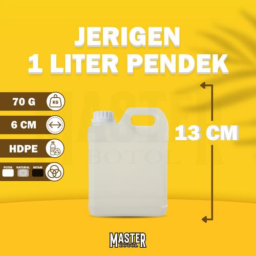 Jual GOJEK JERIGEN 1 liter pendek segel/ 1ltr segel/ 100ml - natural ...