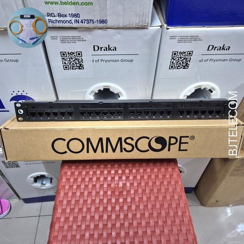 Jual AMP COMMSCOPE PATCH PANEL BAREL 24PORT LENGKAP BAREL RJ45 CAT 6 ...