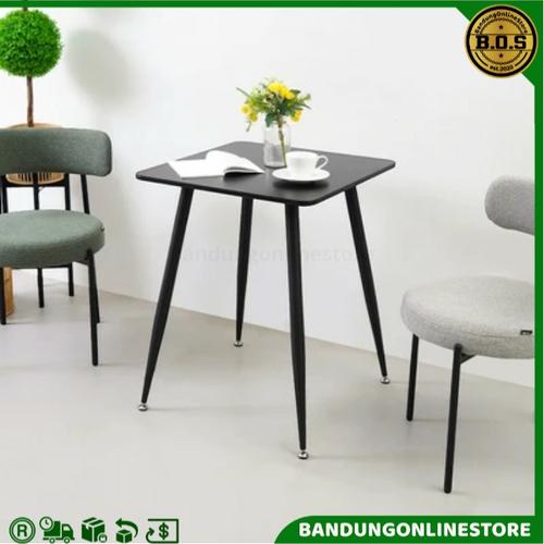 Jual Meja Cafe Modern Persegi 60x60 Cm Hitam Informa Meja Makan ...