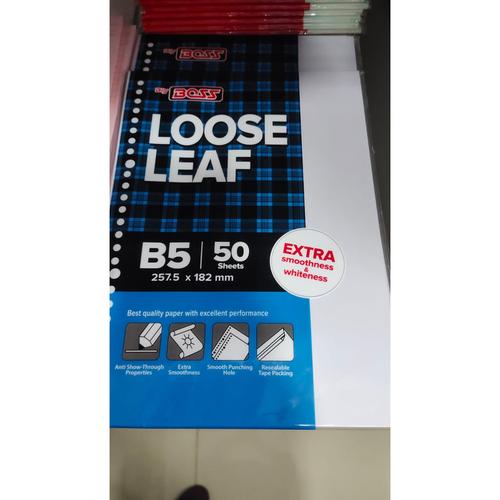 Jual BIG-BOSS Loose Leaf B5 Putih polos isi 50 lembar kertas binder isi binder - Kab. Bekasi ...