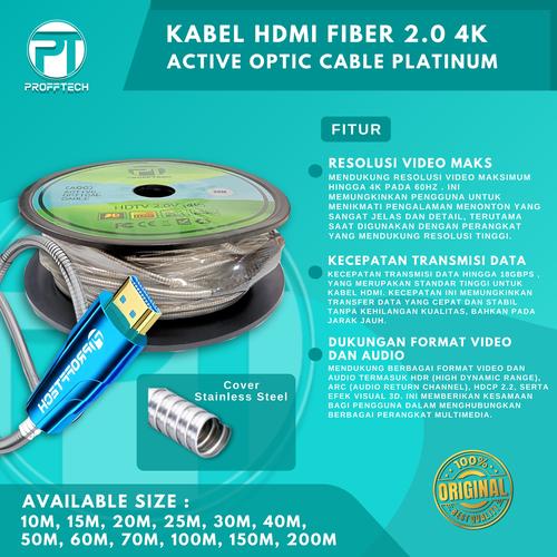 Promo Kabel HDTV Fiber Optic Aktive. Versi 2.0- 4k Ultra HD ProffTech ...