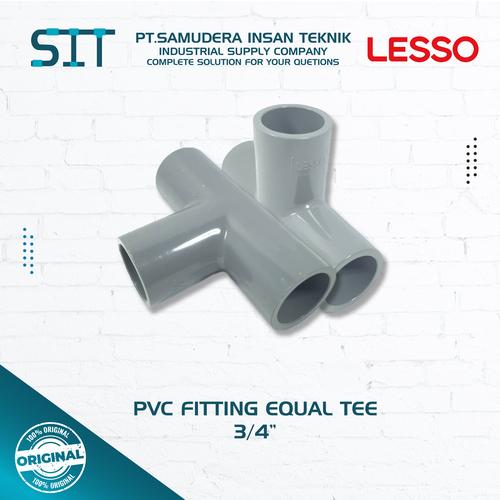 Jual Tee PVC 3/4 inch AW Lesso Fitting Equal Tee 3/4" Fitting Sambungan ...