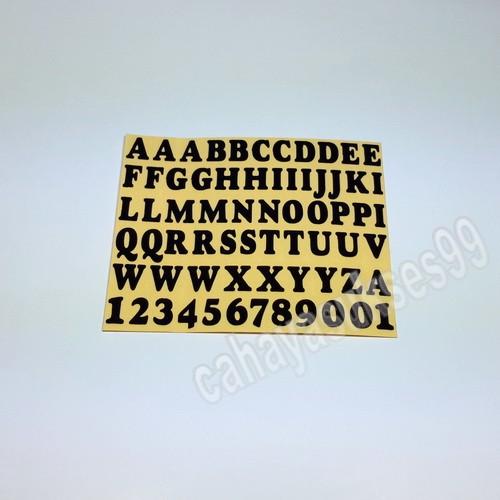 Jual Sticker Alphabet Huruf Angka Nomor Hitam Stiker Label Mesin Font ...