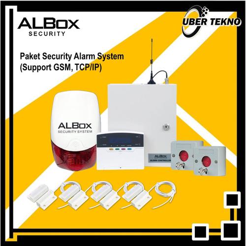 Jual Paket Alarm Intrusion Albox - Panel Alarm 8 Zone GSM TCP/IP - 1 ...