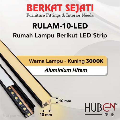 Jual RUMAH LAMPU Dengan LED STRIP 3000K Housing Kap Lis Rel Track ...