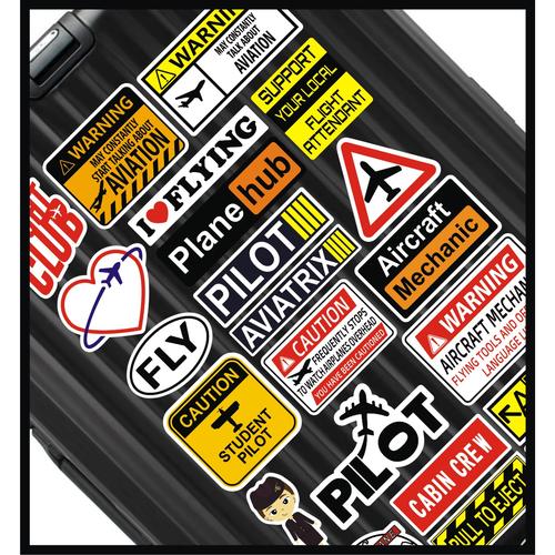Jual sticker koper pesawat / plane sticker / aviation sticker / flight ...