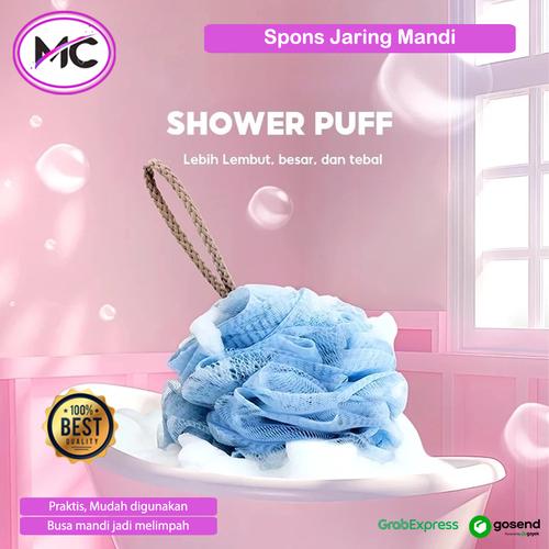 Jual Spons Mandi Besar Shower puff Sponge Busa Jaring Sikat Pembersih ...