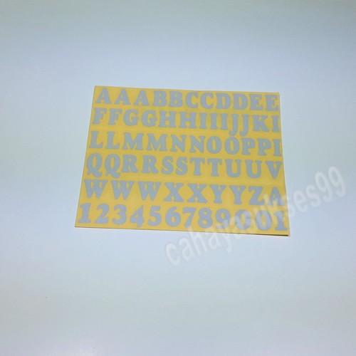 Jual Sticker Alphabet Huruf Angka Nomor Putih Stiker Label Mesin Font ...