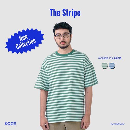 Promo KOZE - OVERSIZED STRIPES COMFORT STEEL ALL COLOR - KAOS POLOS ...