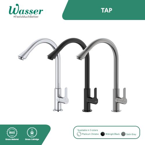 Promo WASSER Deck Mounted Cross Handle Sink Tap with Swing Spout TLX ...