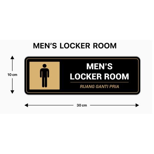 Jual Signage Mens Locker Room 30 X 10 Signboard Akrilik Ruang Ganti ...