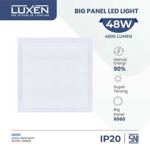 Promo Luxen Downlight LED Big Panel Persegi 48 Watt Cahaya Putih - Kota ...
