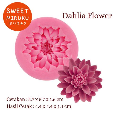 Jual B67 CETAKAN SILIKON 3D BUNGA DAHLIA UNTUK COKLAT PUDDING COOKIES ...
