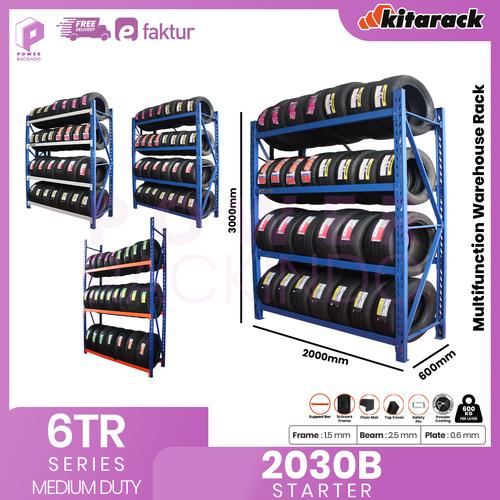Jual 6TR2030B RACK GUDANG BESI TINGGI 3 METER LEBAR 2 METER RACK BAN ...
