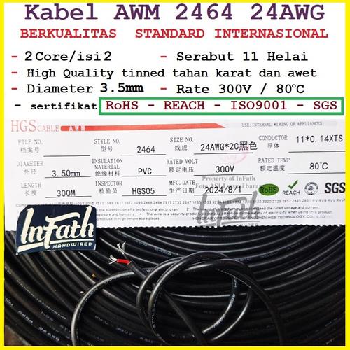 Jual Infath - Kabel DC Adaptor AWM2464 AWG24 AWM 2464 24AWG - Kab ...