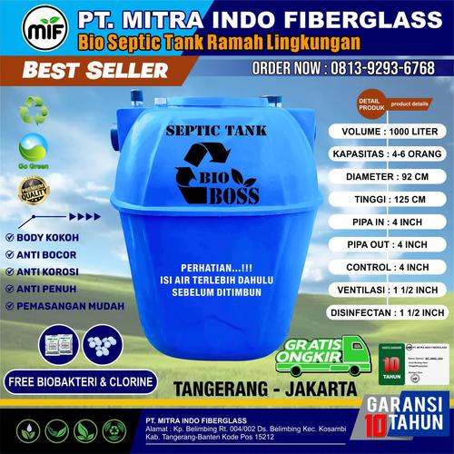 Jual septic tank 1000 liter bio boss - Jakarta Utara - cahaya fiberglas ...