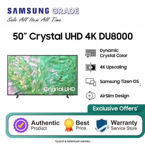 Jual SAMSUNG 50" Crystal UHD DU8000 4K Smart TV (2024) - UA50DU8000K ...