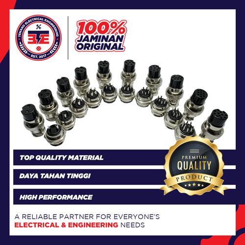 Jual GX20 Jack Aviation Plug Socket PANEL MOUNTING Konektor GX-20 20mm ...