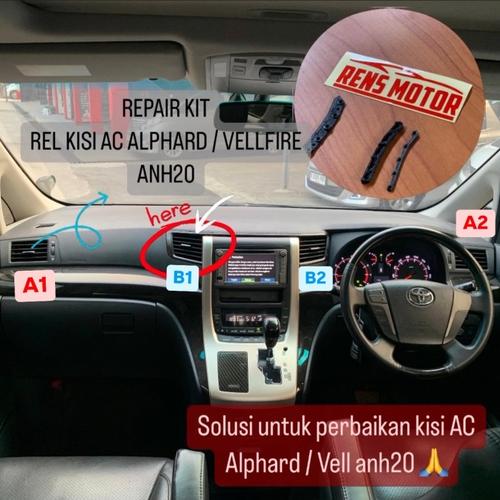 Jual Repair kit untuk pengganti Rel kisi ac alphard vellfire anh20 ...