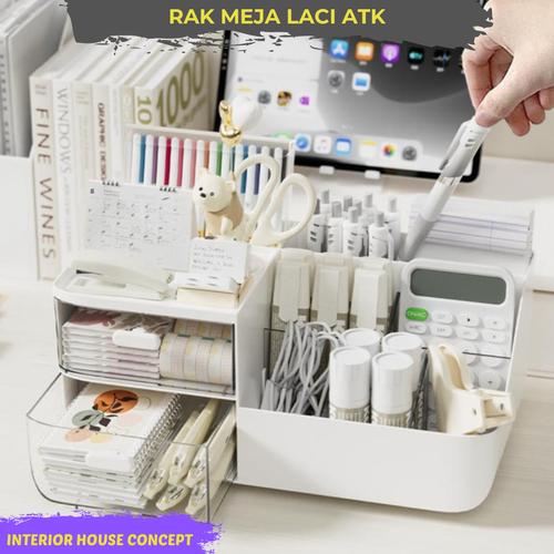 Promo Rak Meja Kerja Tempat Alat Tulis Kantor / Kotak Laci ATK Susun ...