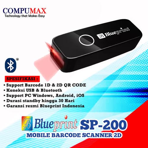 Promo Barcode Scanner Blueprint SP200 / BP-SP200 / SP-200 USB Bluetooth 2D QRcode - Kota Bandung ...
