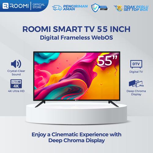 Promo ROOMI Smart TV 55 inch Digital Frameless WebOS - Jakarta Pusat - Roomi Indonesia | Tokopedia