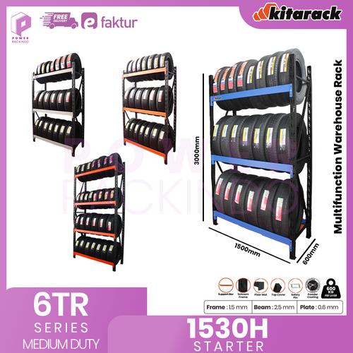 Jual 6TR1530H RACK GUDANG BESI TINGGI 3 METER LEBAR 1,5 METER RACK BAN ...