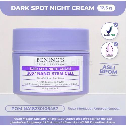 Jual NIGHT CREAM EXCLUSIVE ( kODE K1) BENINGS SKINCARE DR OKY PRATAMA ...