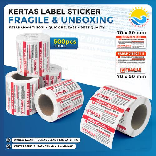Jual Label Sticker FRAGILE Wajib Video Unboxing Stiker Jangan Dibanting ...