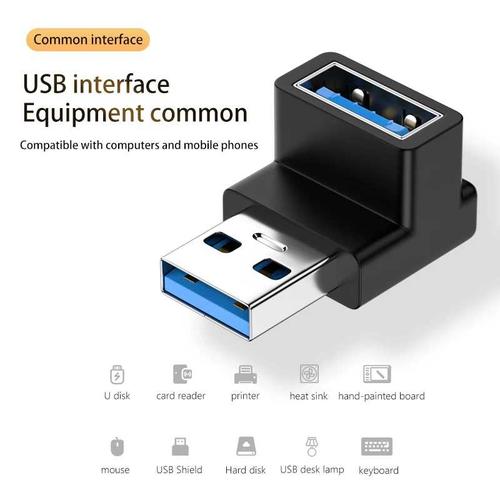 Jual L Shape USB 3.0 Converter Type A Male to A Female - model 1 ...