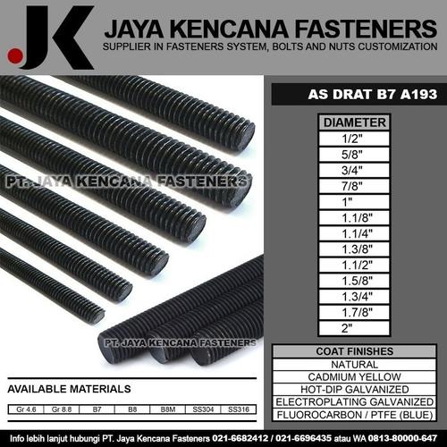 Jual Stud Bolt 8.8, M30 x 1 meter - Jakarta Utara - Jaya Kencana ...