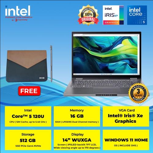 Jual ACER ASPIRE 14 A14-51M-5296 GREY INTEL CORE 5 120U 16GB 512GB W11+OHS - Kota Surabaya ...