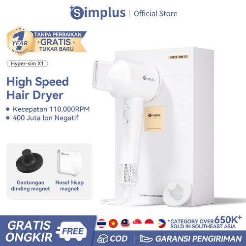 Promo Simplus Hair Dryer Pengering Rambut Ion Negatif Hairdryer Portabel - Merah Muda Cicil 0% ...
