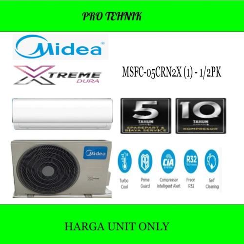 Jual midea AC split msfc05crn2 standar 0.5pk garansi resmi harga unit ...