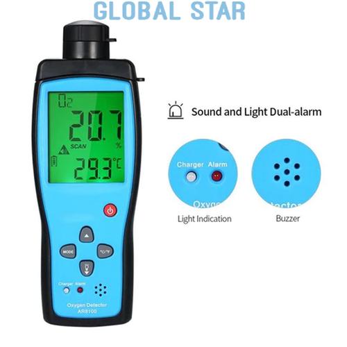 Jual Alat Detector Gas Oxygen Tester Smart Sensor O2 Oxygen Detector ...