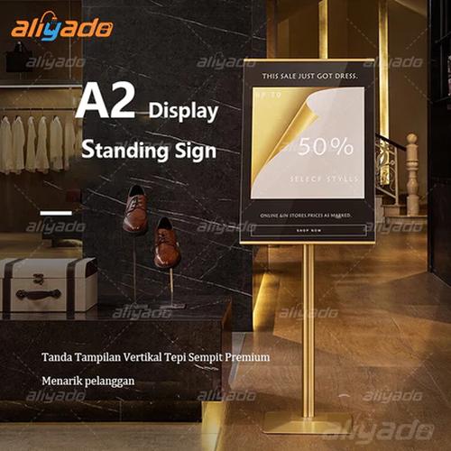 Jual Standing Sign Frame A2 Akrilik Adjustable Display Standing Sign ...