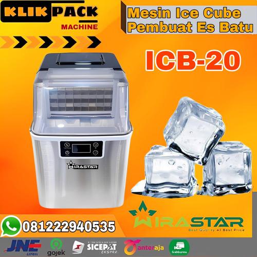 Jual Mesin Ice Cube Pembuat Es Batu Kristal Kotak Automatic ICB-20 ...