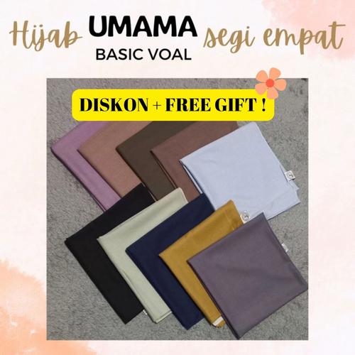 Promo Hijab Segi Empat Umama basic voal / Kerudung Segi Empat / Jilbab ...