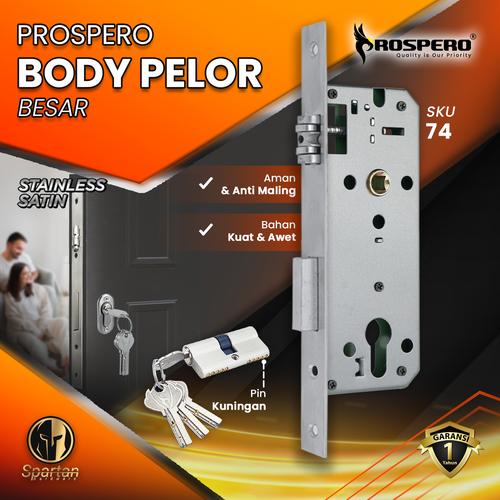 Promo Body Kunci Pelor Besar Silinder Stainless Tebal Pintu 2 Dua Rumah Prospero Match Vincitory ...
