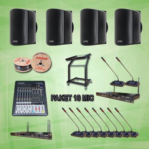 Jual MIC MEJA WIRELESS PAKET AUDERPRO MIC TABLE WIRELESS TW9 PAKAI 8 ...