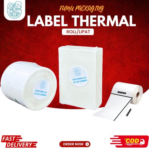 Jual Kertas Label Thermal/Kertas Print/Kertas Termal/Waterproof 100×150 ...